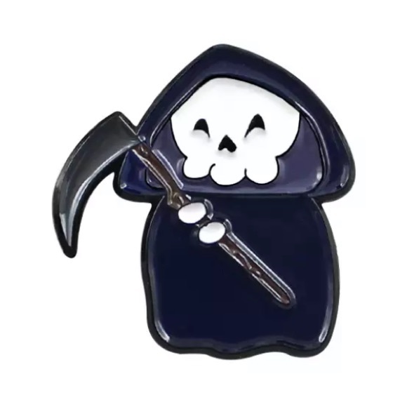 Jewelry | 63 Cute Grim Reaper Death Enamel Pin | Poshmark